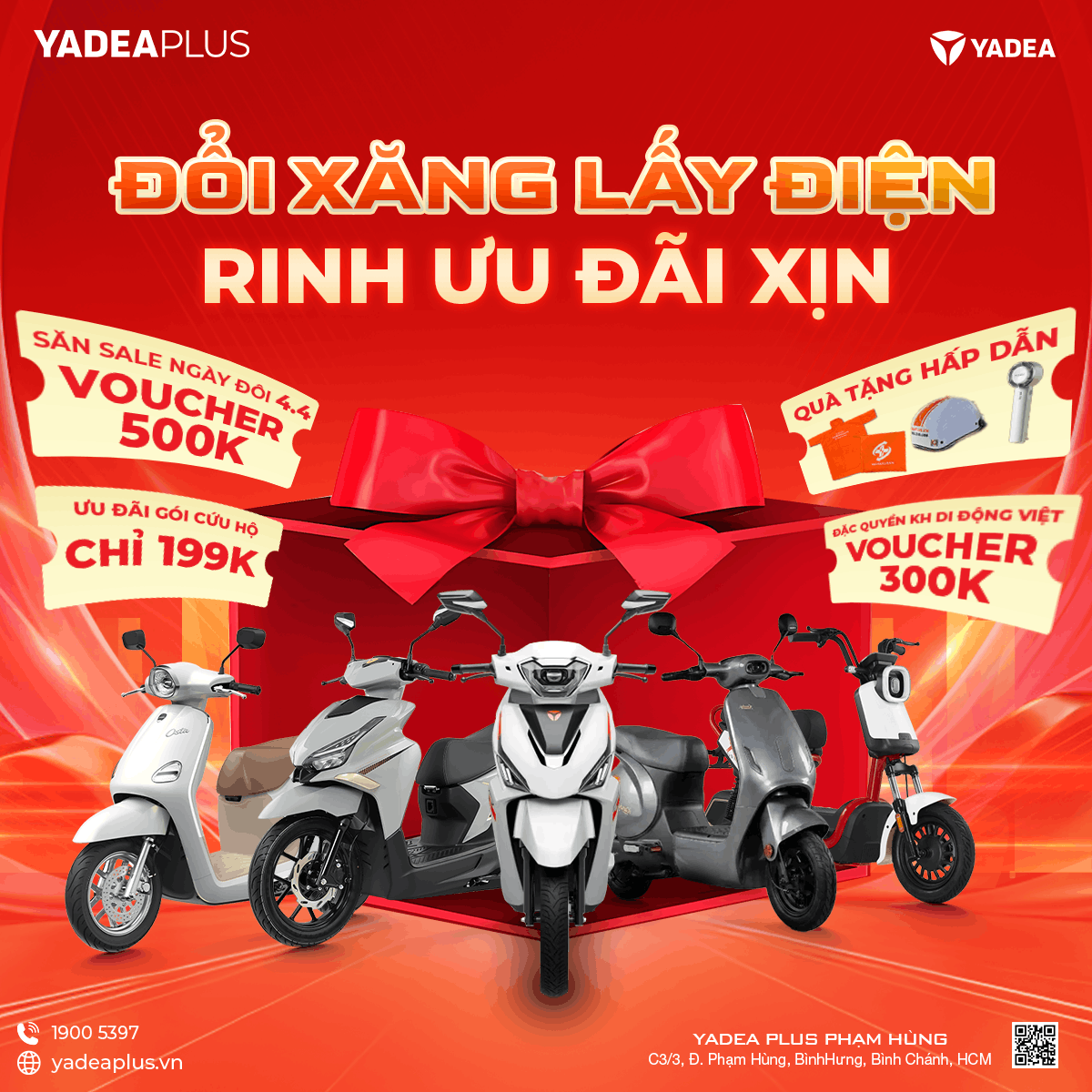 YADEA PLUS - Đại lý xe máy điện, xe đạp điện chính hãng Việt Nam